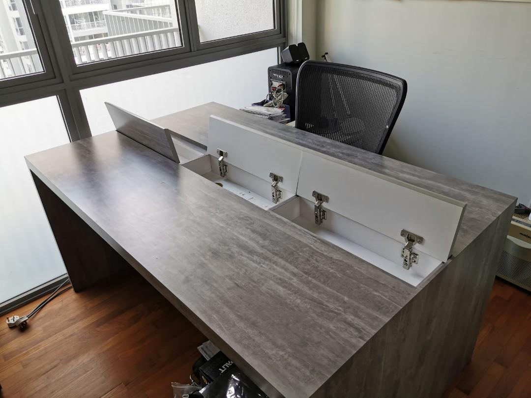 Selling Fast Used Custom Study Table Desk w Power Sockets, Furniture ...