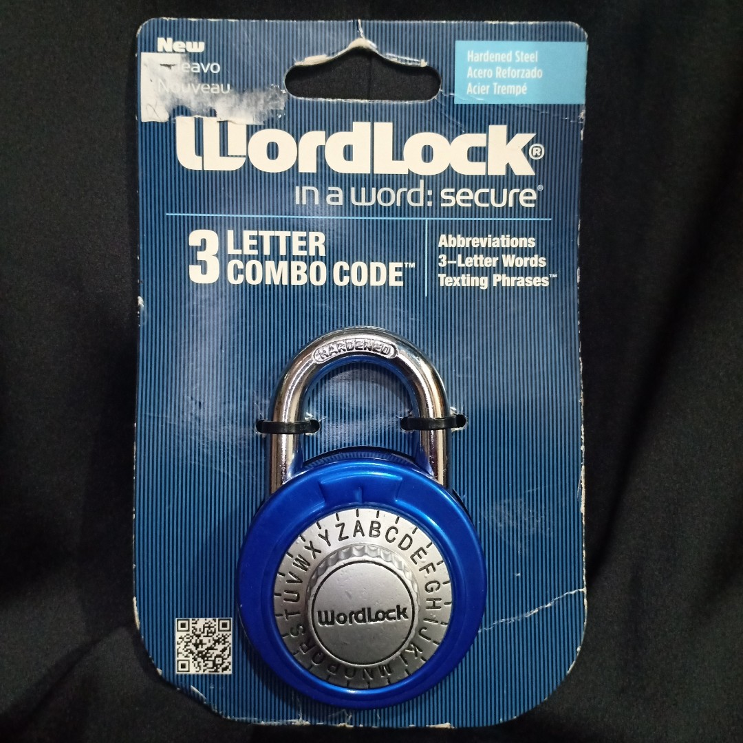 WordLock padlock combination lock, Furniture & Home Living, Home ...
