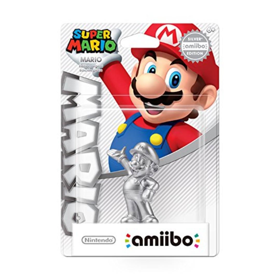 全新 Nintendo Switch Amiibo Mario Silver Edition (Super Mario Bros Series ...