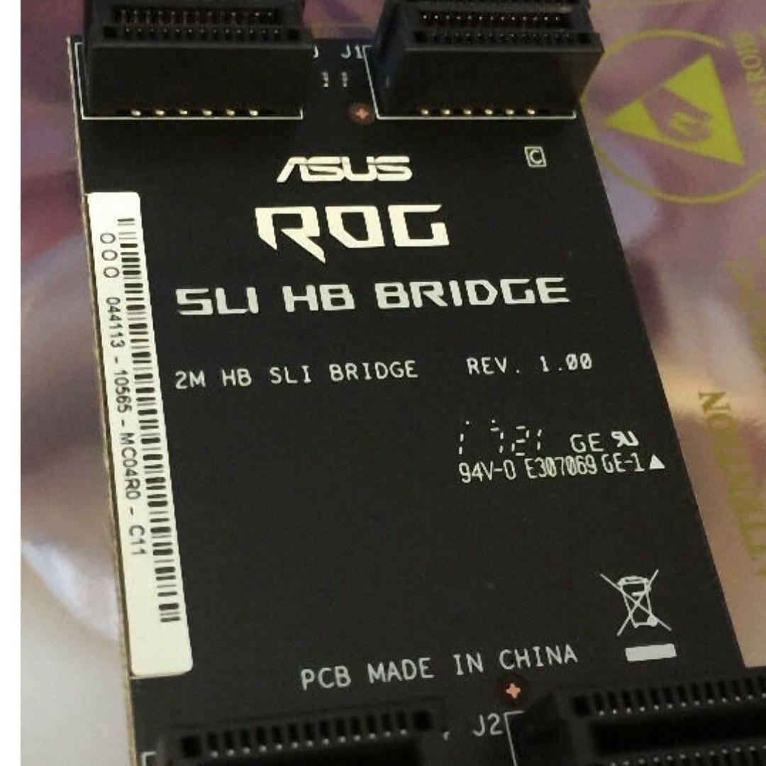 ASUS ROG SLI HB BRIDGE(2-WAY-M) 顯卡橋接器, 電腦及科技產品, 電腦周邊產品, 硬碟及儲存裝置在旋轉拍賣