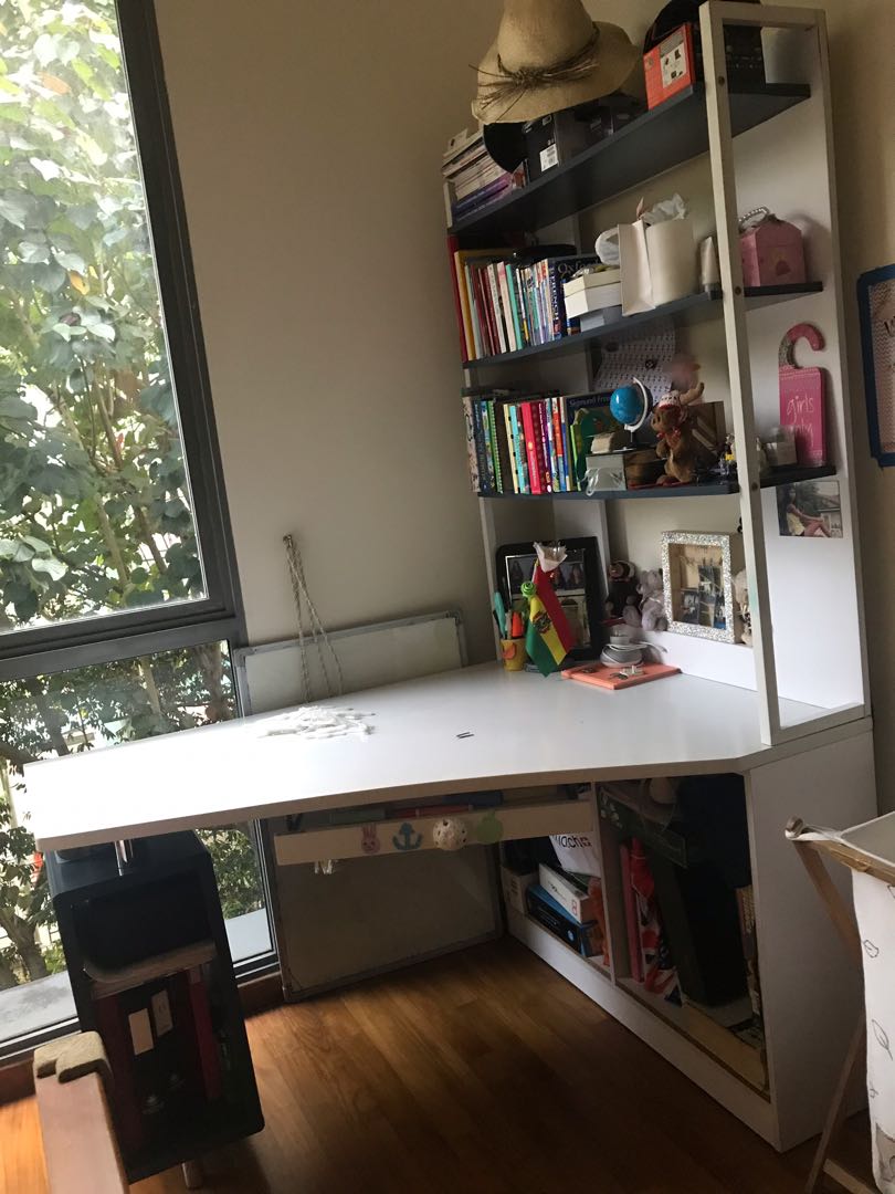 Corner shelf and study/computer table, Furniture, Shelves & Drawers on ...
