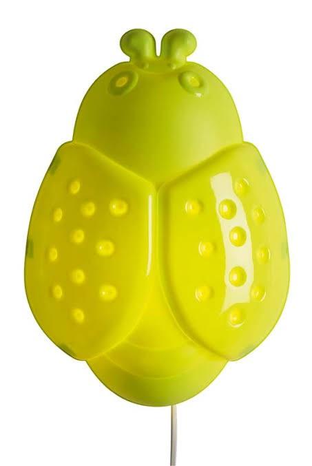 IKEA SMILA BLOMMA KIDS BUG WALL LIGHT LAMP GREEN NURSERY ROOM ...