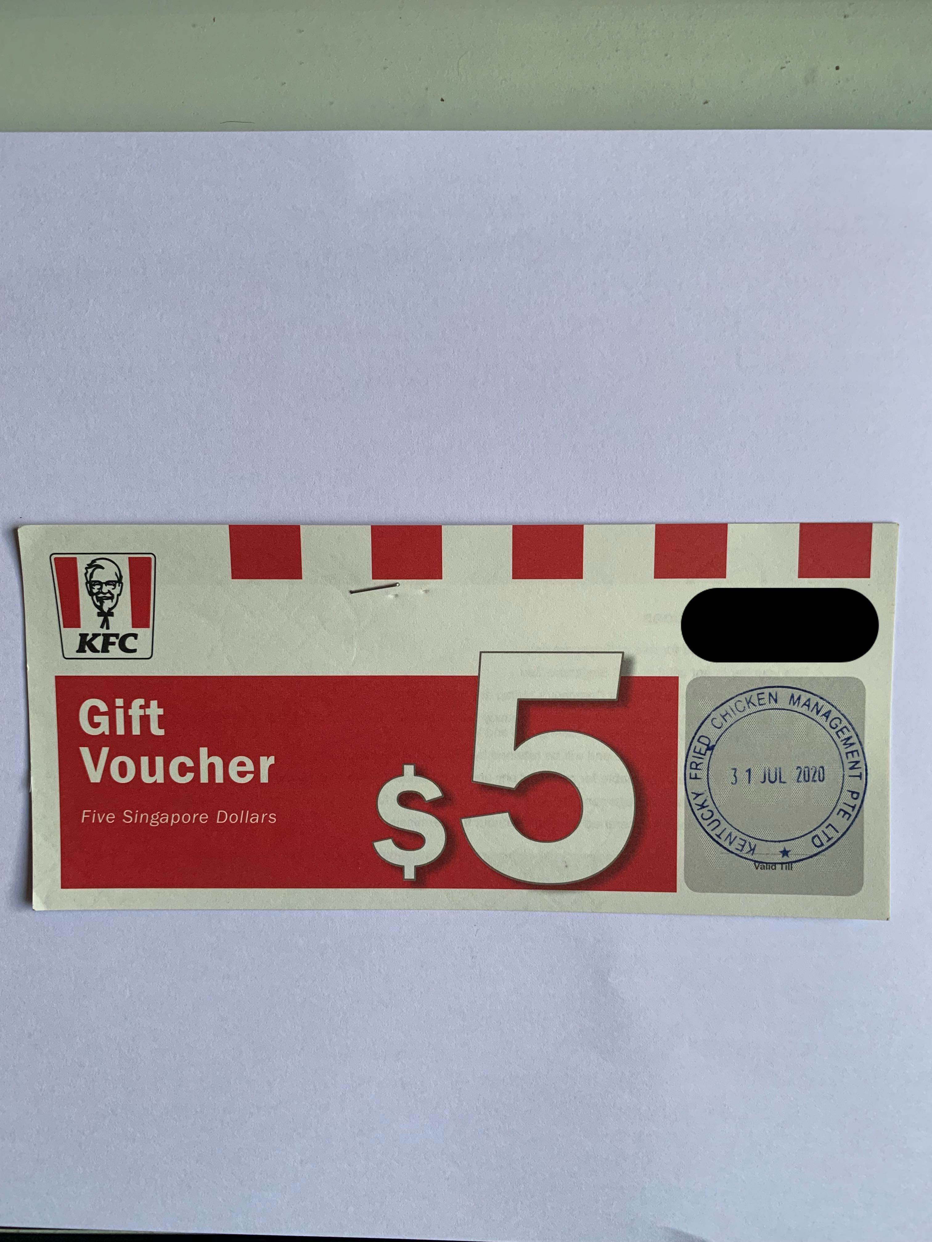 $37 KFC Voucher , Tickets & Vouchers, Vouchers on Carousell