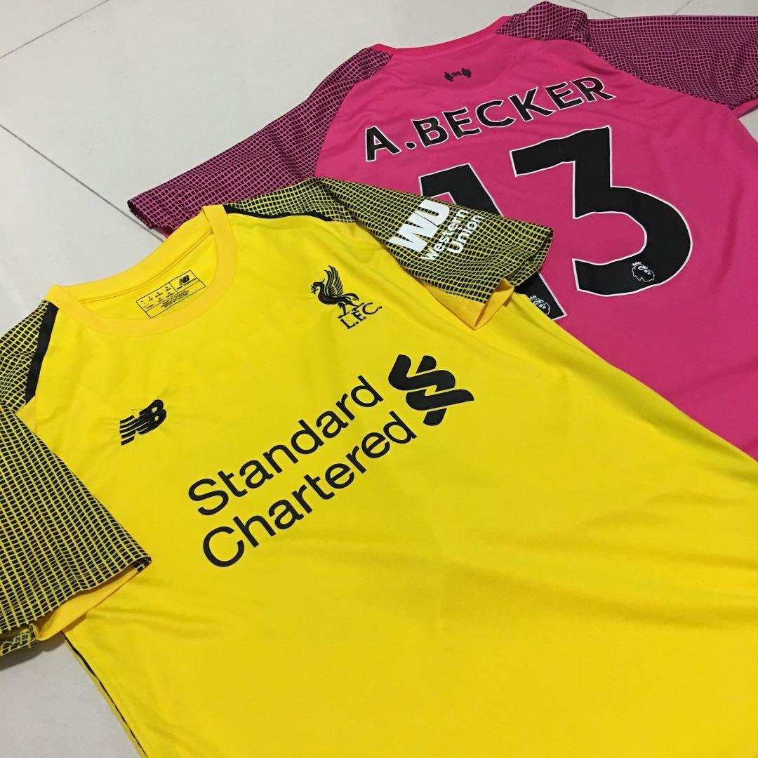 Liverpool Goalkeeper Jersey Alisson Becker kit, Men's Fashion ...