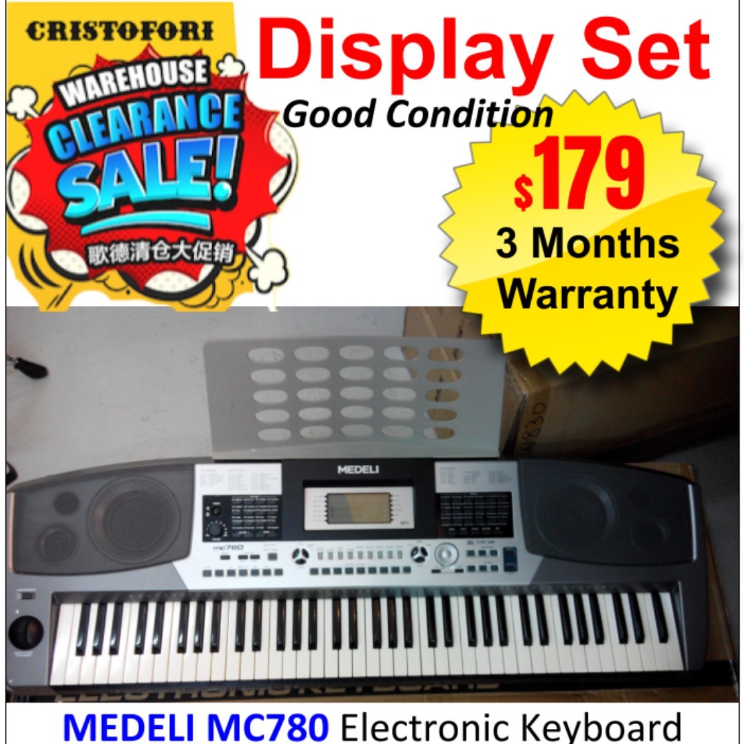 Medeli MC780 Keyboard - 76 Keys with Touch Response, Record and Style ...