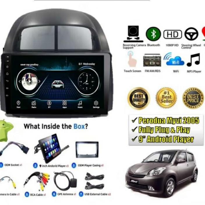 Myvi 2005 android player with casing, Auto Accessories on Carousell