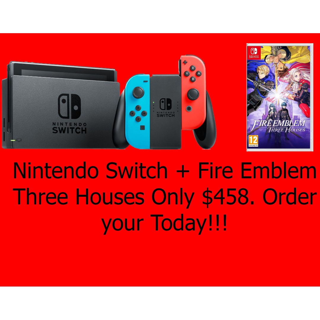 Pre Order NINTENDO SWITCH Neon + FIRE EMBLEM: THREE HOUSES, Video ...