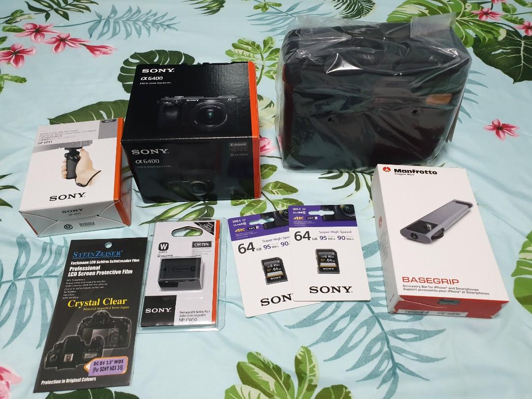 Sony a6400 camera package, Photography, Cameras on Carousell