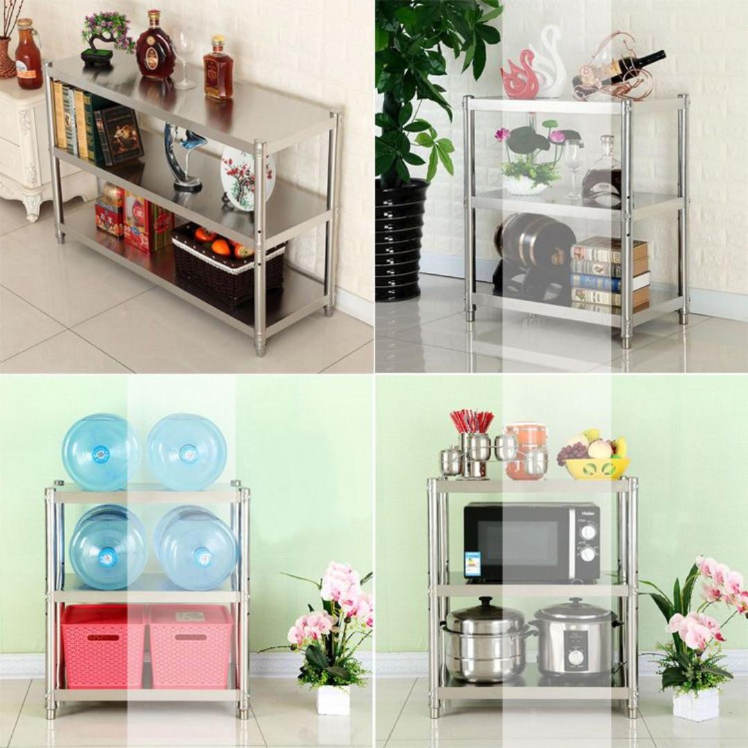 Stainless Steel Kitchen Rack Stainless Steel Shelf, Furniture & Home ...