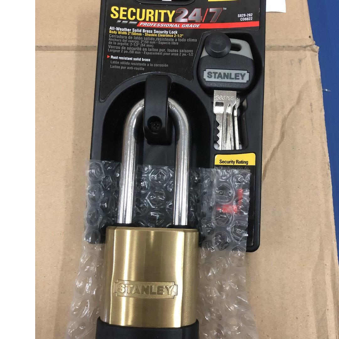 Stanley All-Weather Padlock in Solid Brass, Everything Else on Carousell
