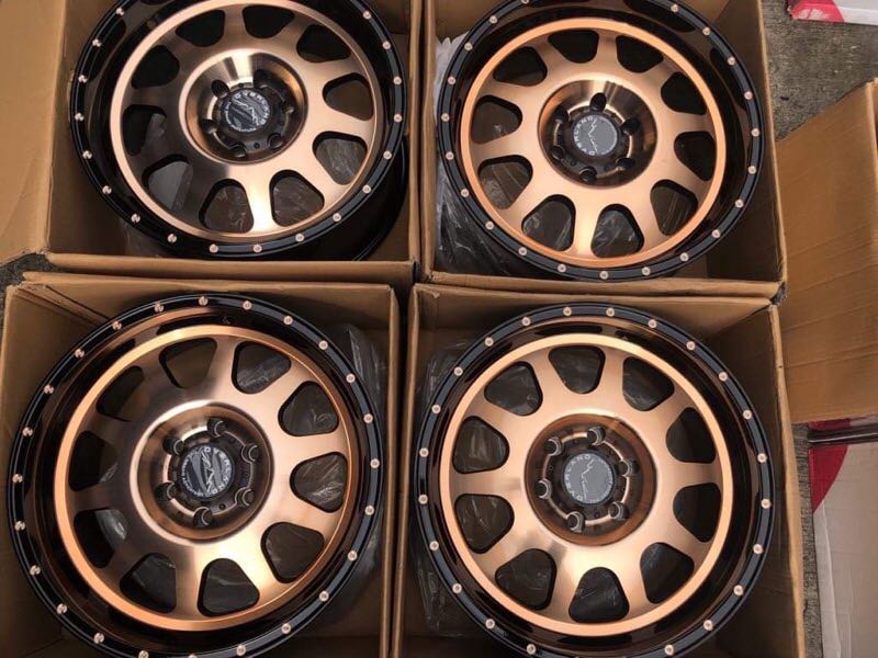 20" Overland Rogue 1.23 Gold Face black lip Mags 6Holes pcd 139 ...
