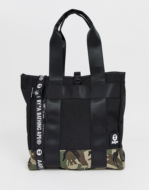 AAPE camo tote bag, Luxury, Bags & Wallets on Carousell