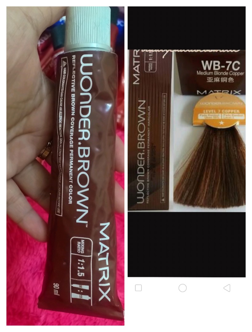 Cat Rambut MATRIX WONDER BROWN WB 7C, Kesehatan & Kecantikan, Perawatan ...