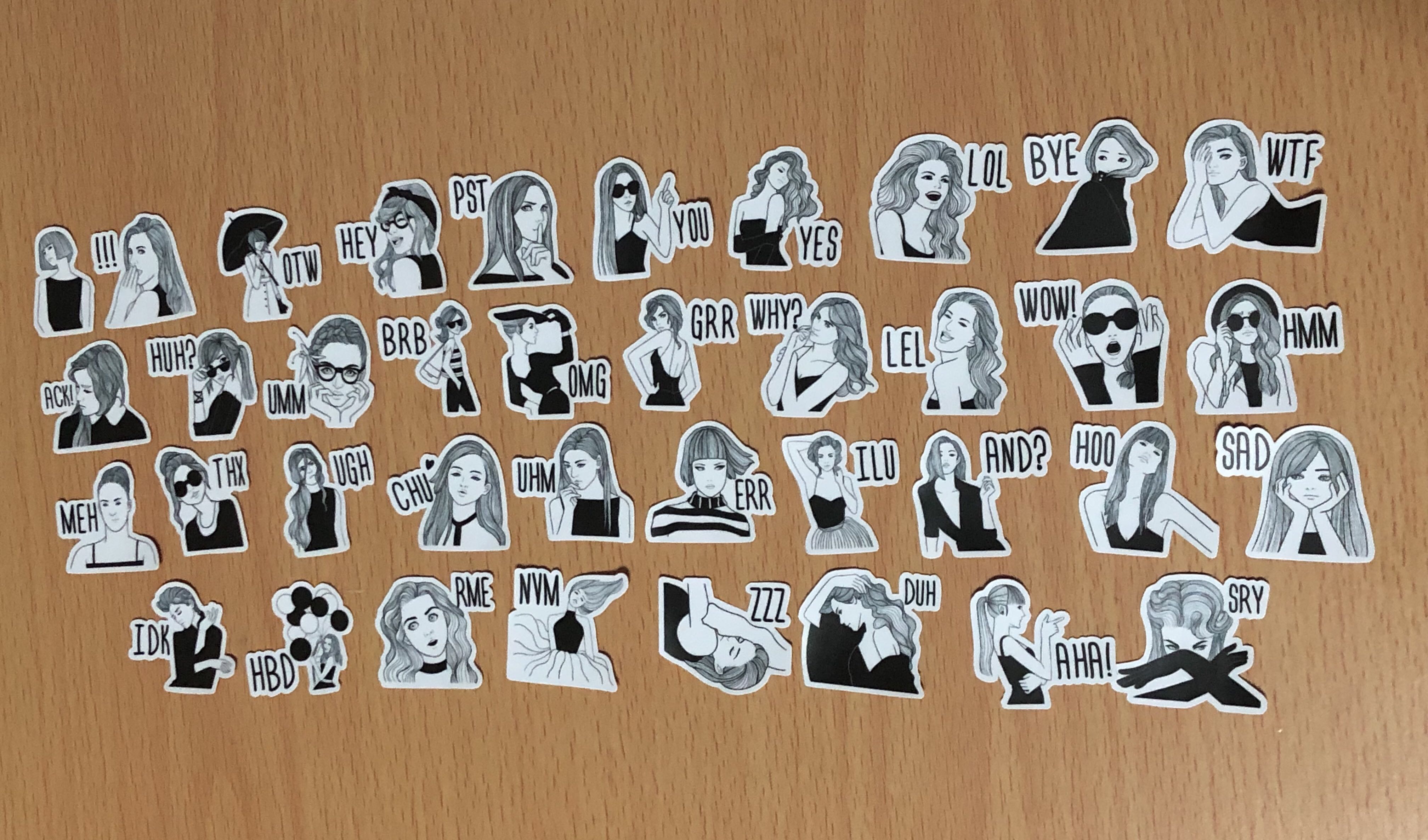 Cool Girl Stickers - Tiny, Hobbies & Toys, Stationery & Craft ...