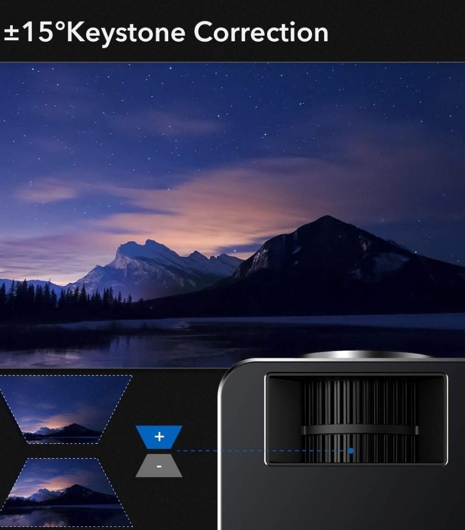 ExquizOn M5 Video Projector HD 4000 Lumens LED Projector 200" LCD Home ...