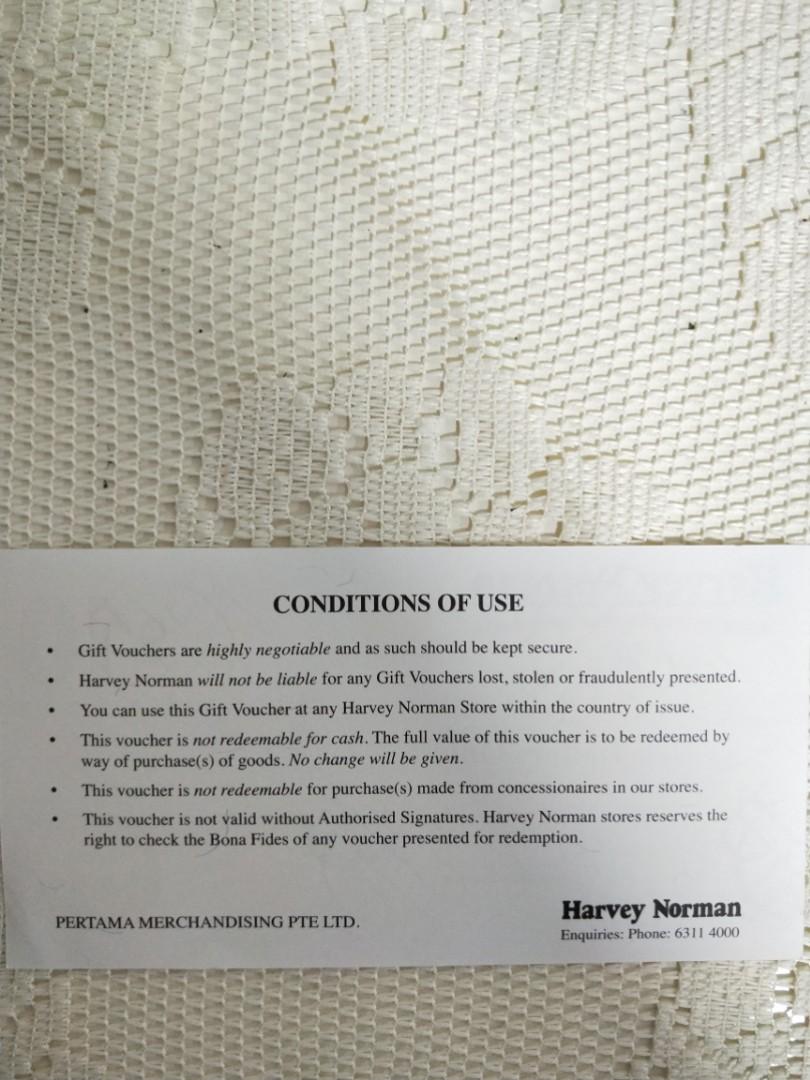 Harvey Norman Gift Vouchers, Everything Else on Carousell