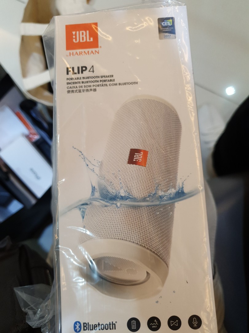 JBL Flip 4 White, Audio, Soundbars, Speakers & Amplifiers on Carousell