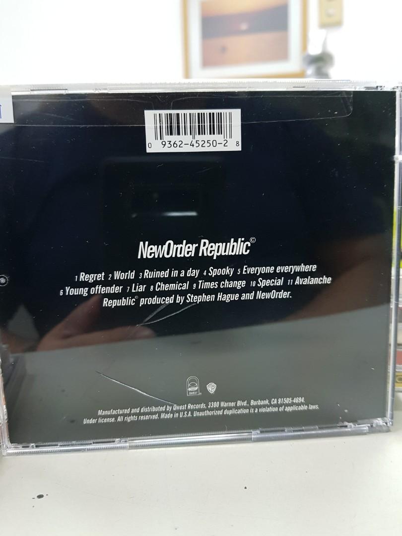 New Order CD republic, Hobbies & Toys, Music & Media, Music Accessories ...