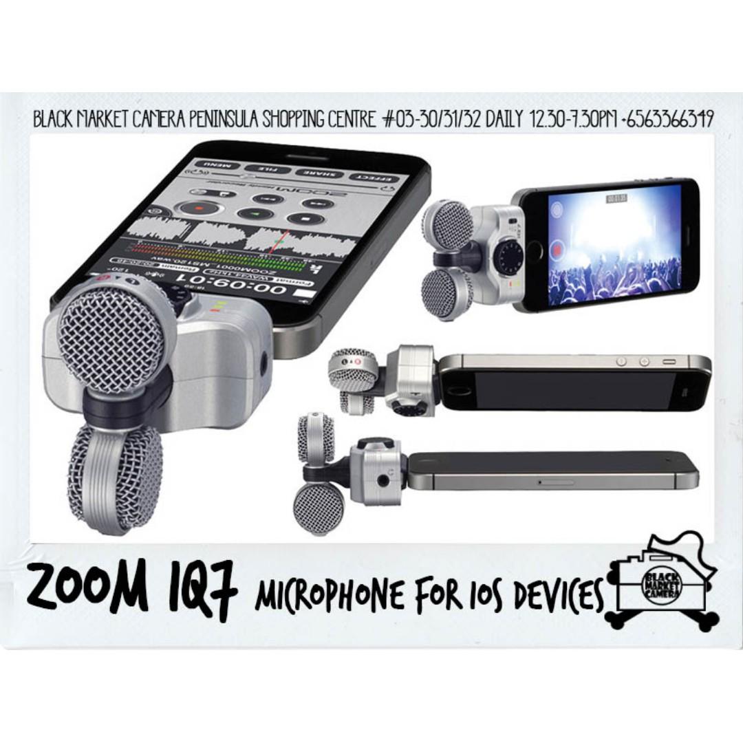 [BMC] ZOOM iQ7 Mid-Side Stereo Microphone for iOS Devices *Local Warranty, Photography, Video ...