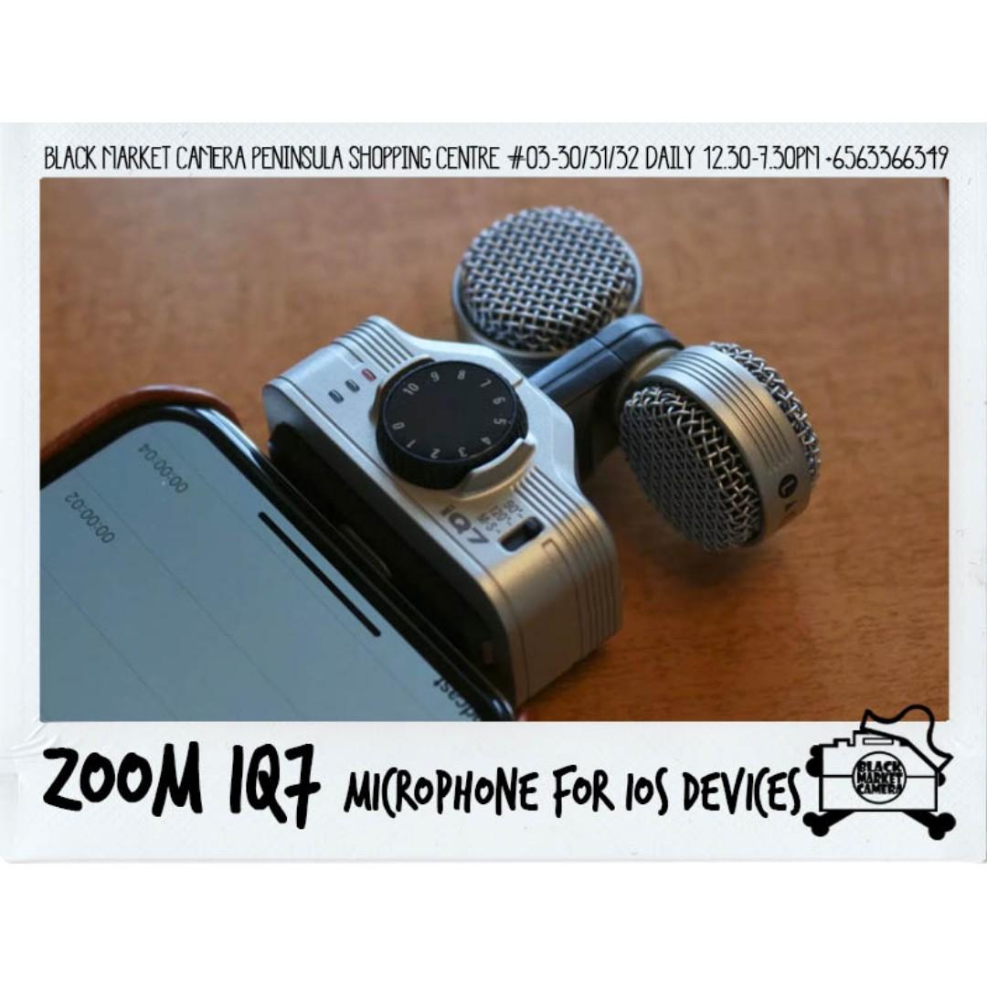 [BMC] ZOOM iQ7 Mid-Side Stereo Microphone for iOS Devices *Local Warranty, Photography, Video ...