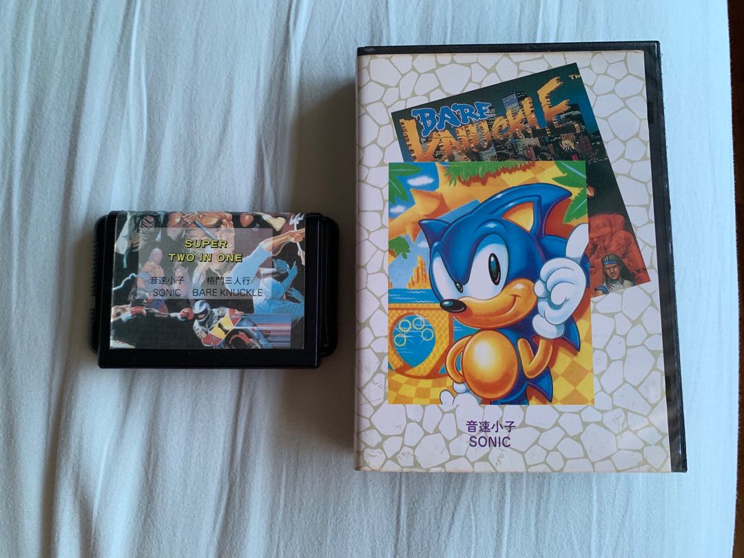 2-in-1 (streets of rage 1 + sonic 1) sega game, Hobbies & Toys, Toys ...