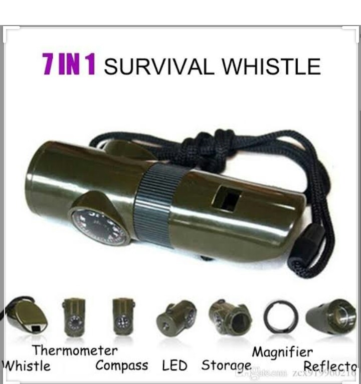7 in 1 Survival flashlight and Whistle, Commercial & Industrial ...