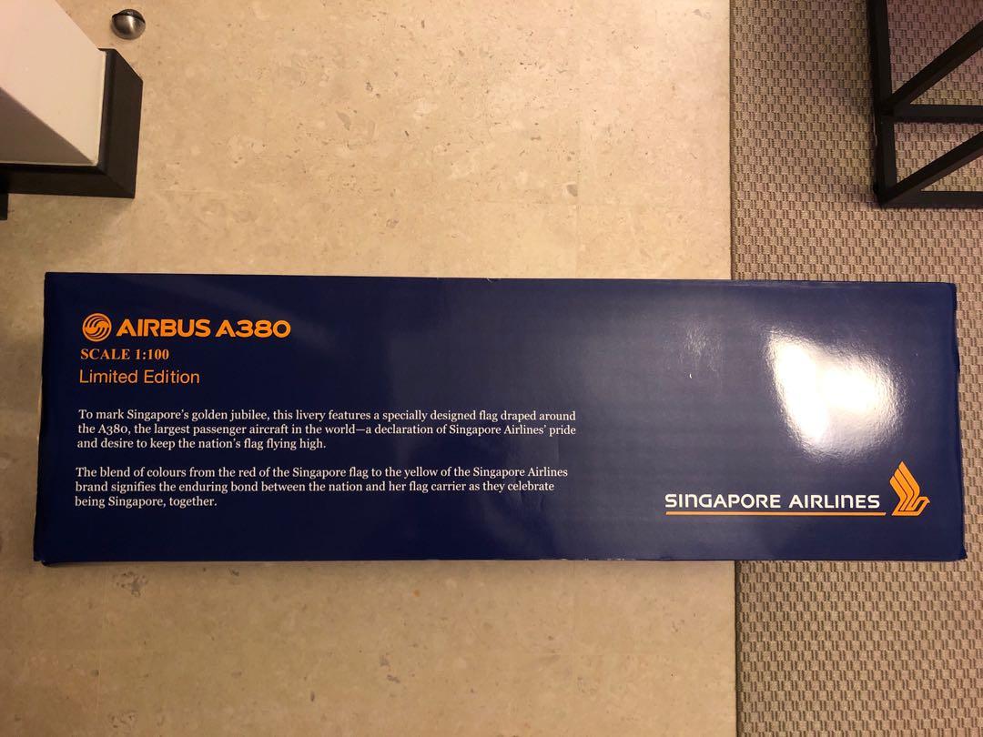 SIA A380 Aircraft Model 1:100, Hobbies & Toys, Toys & Games on Carousell