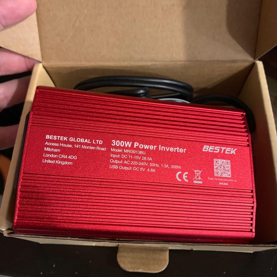 BESTEK 300W Power Inverter DC 12V to AC 230V 240V Transformer Car ...