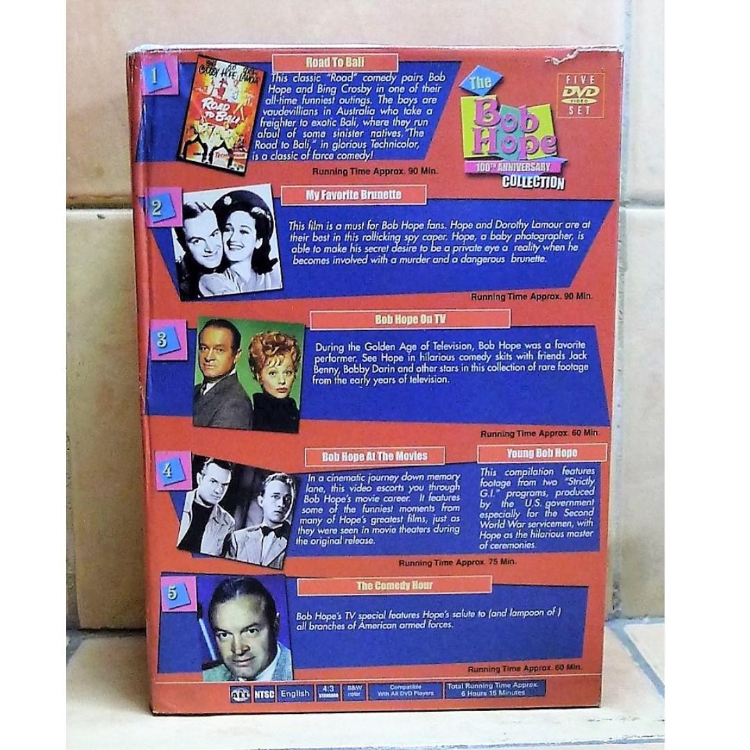 Bob Hope: 100th Anniversary Collection 5-DVD Box Set, Hobbies & Toys ...