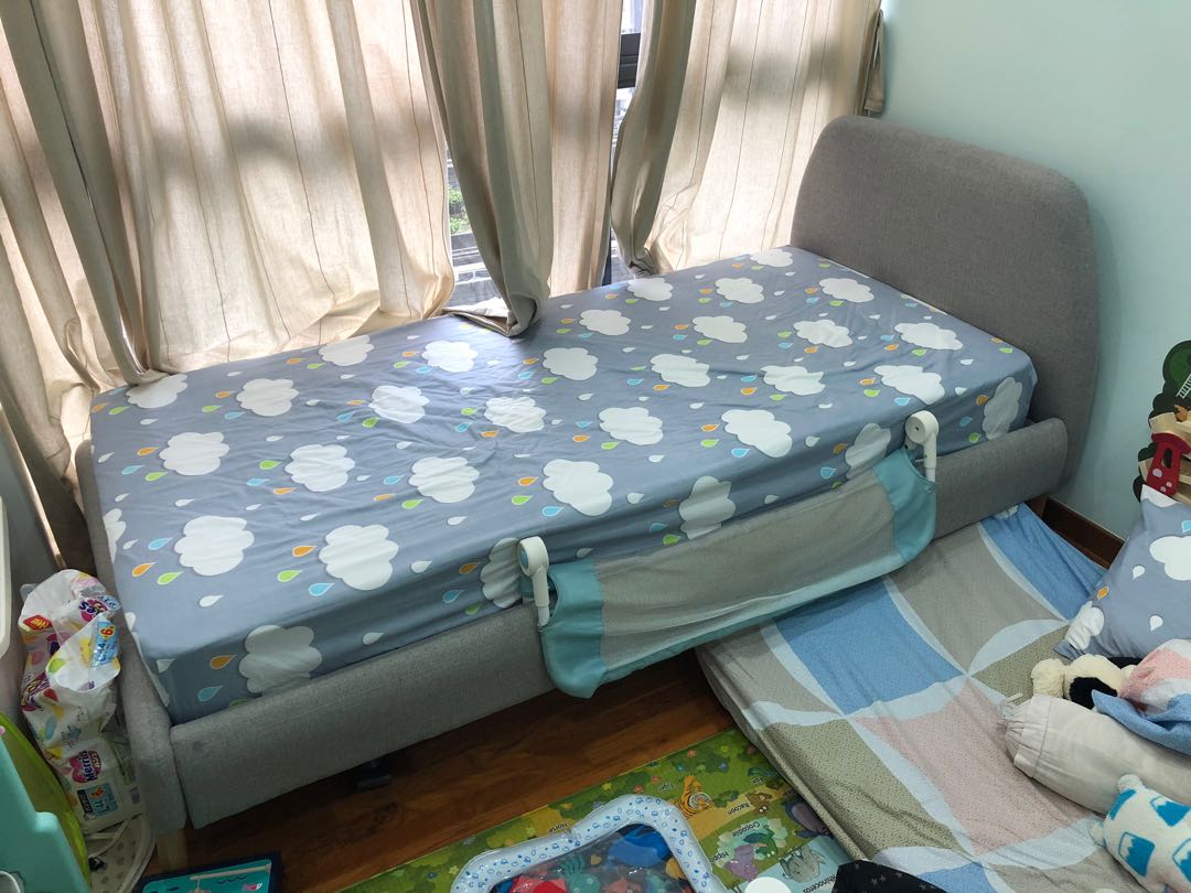 Castlery Caleb single bed frame and mattress, Furniture & Home Living ...