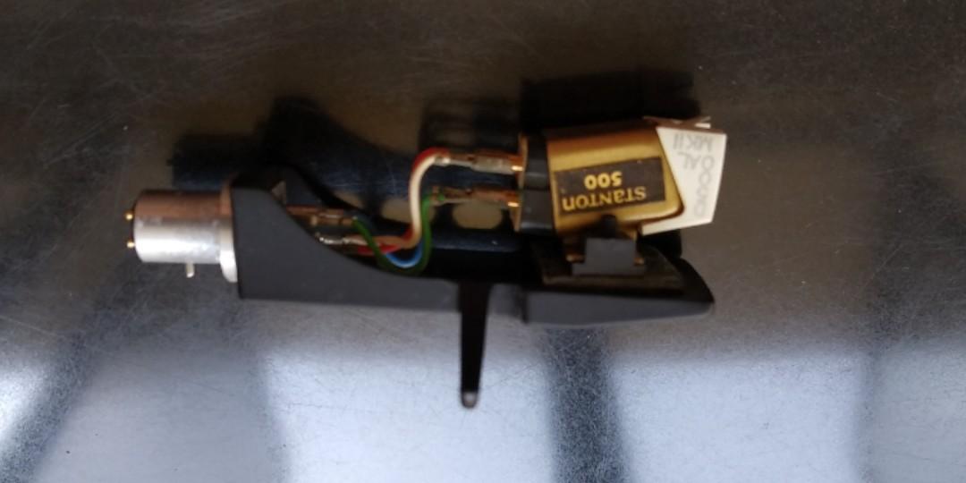 Genuine Technics headshell with Stanton DL 500 AL cartridge + 3 styli ...