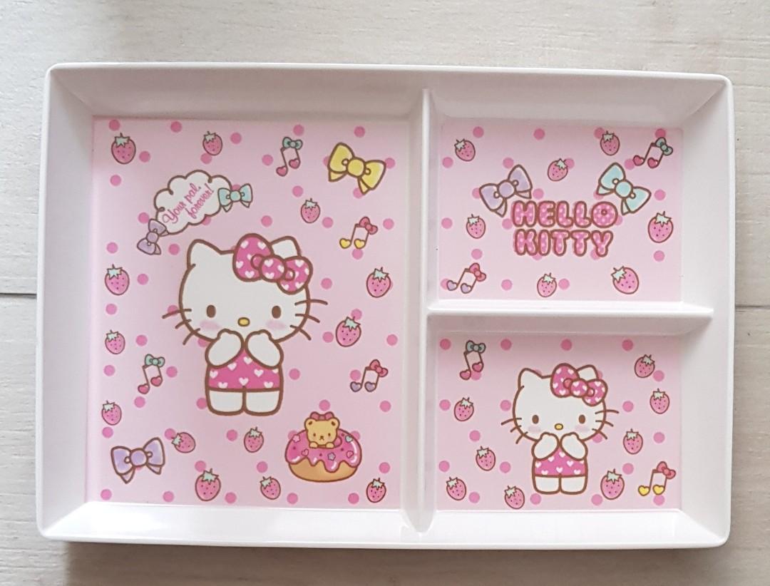 Baby kids stuff: Hello kitty rectangular divided plate, Babies & Kids ...