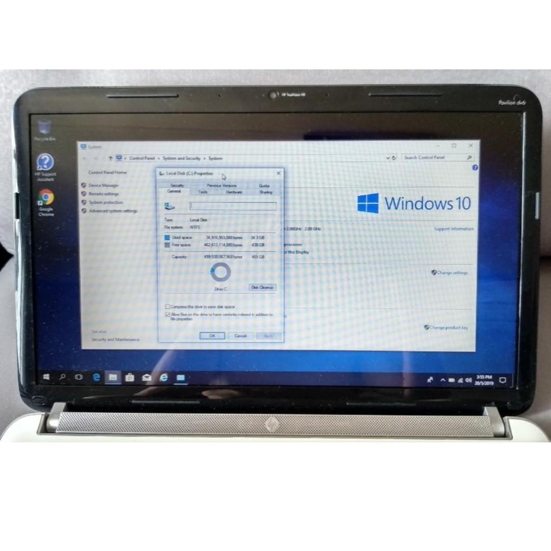 HP Pavilion dv6 intel® Core™ i7- 2630QM with ATI Radeon HD 7400M, 8GB ...