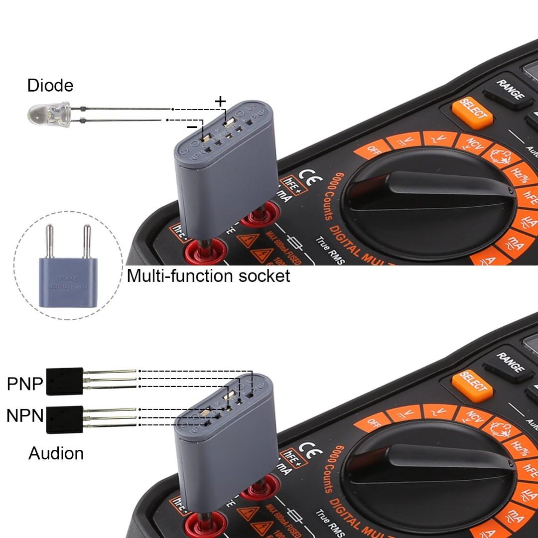 (K915) Multimeter, Tacklife DM05 electronic tester, TRMS 6000 Counts ...
