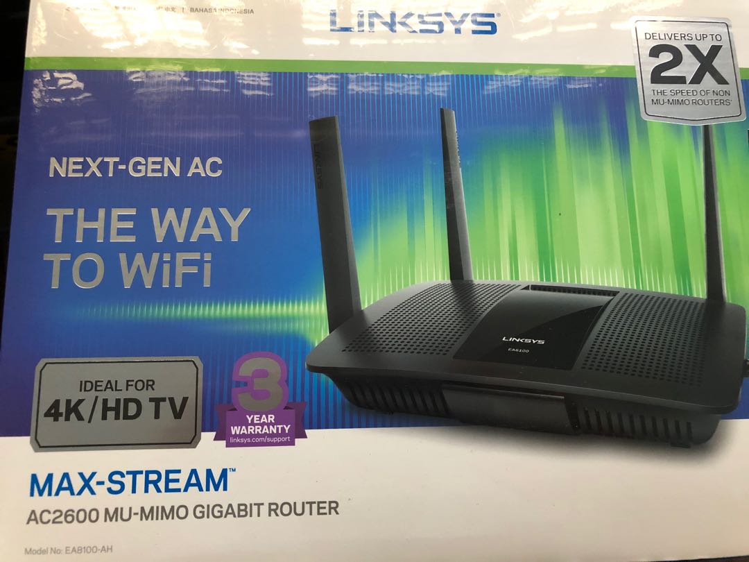 Linksys Router ac2600 mu mimo, Computers & Tech, Parts & Accessories ...