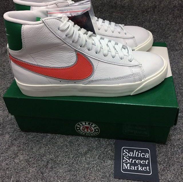 Nike x Stranger Things "Blazer Mid", Fesyen Pria, Sepatu , Sneakers di ...