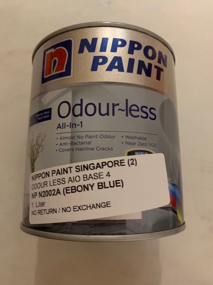 NIPPON PAINT ODOURLESS (ALL-IN-1) 1L Interior Paint , Furniture & Home ...