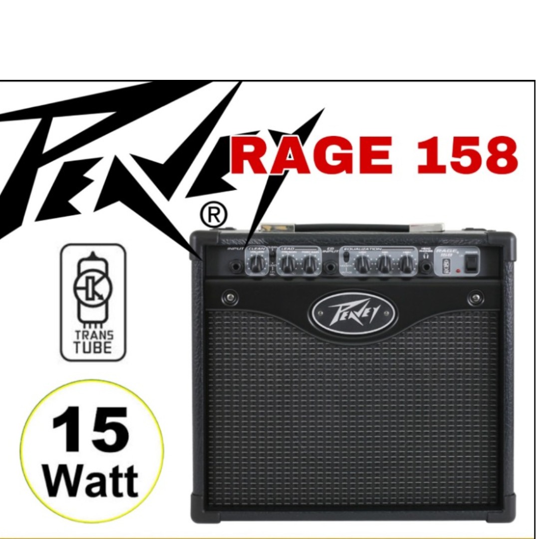 Peavey Rage 158 TransTube Solid State Guitar Amplifier, Hobbies & Toys ...