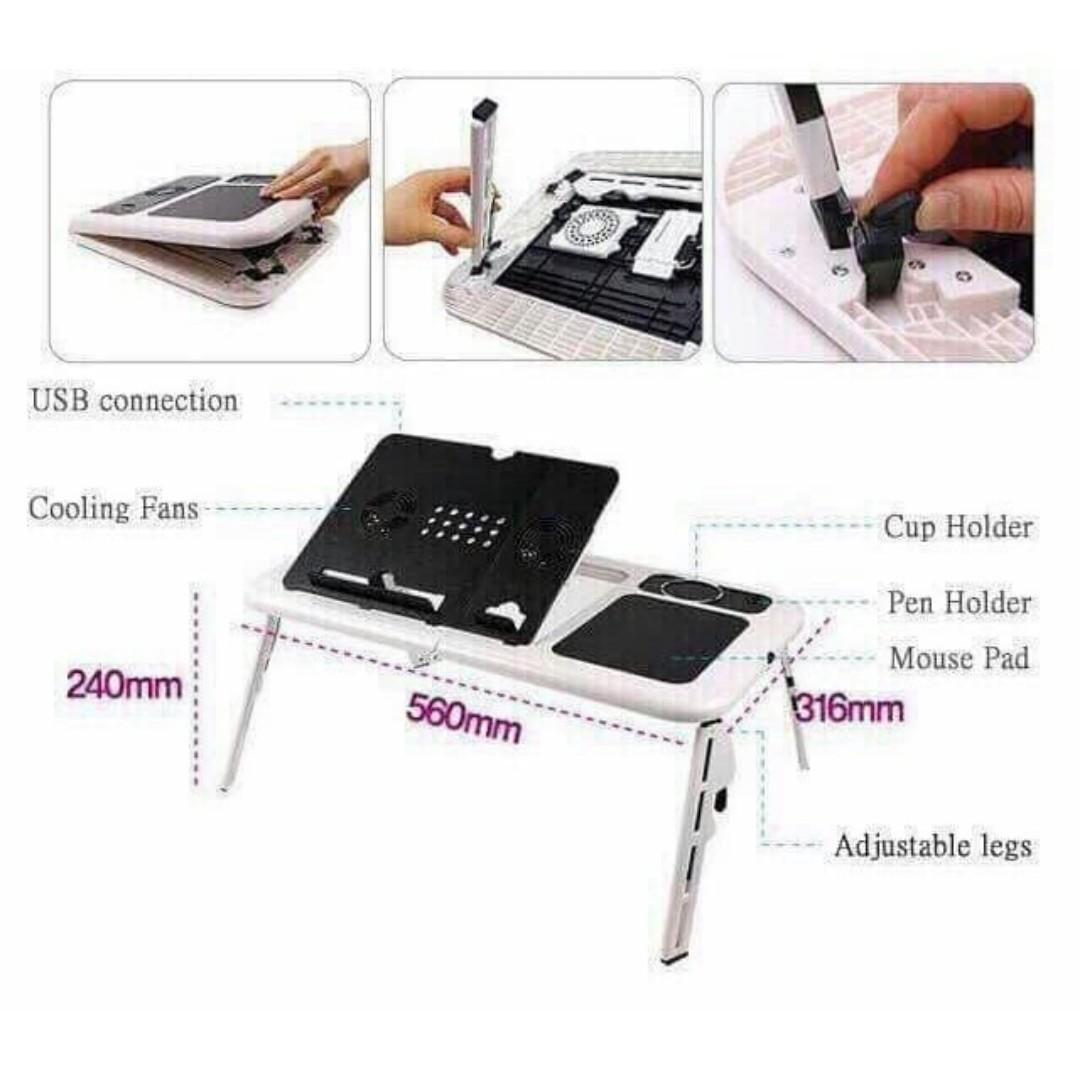 PORTABLE LAPTOP TABLE WITH COOLING FAN, Computers & Tech, Laptops ...