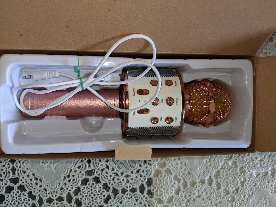 Rose gold Wireless Microphone, Audio, Earphones on Carousell