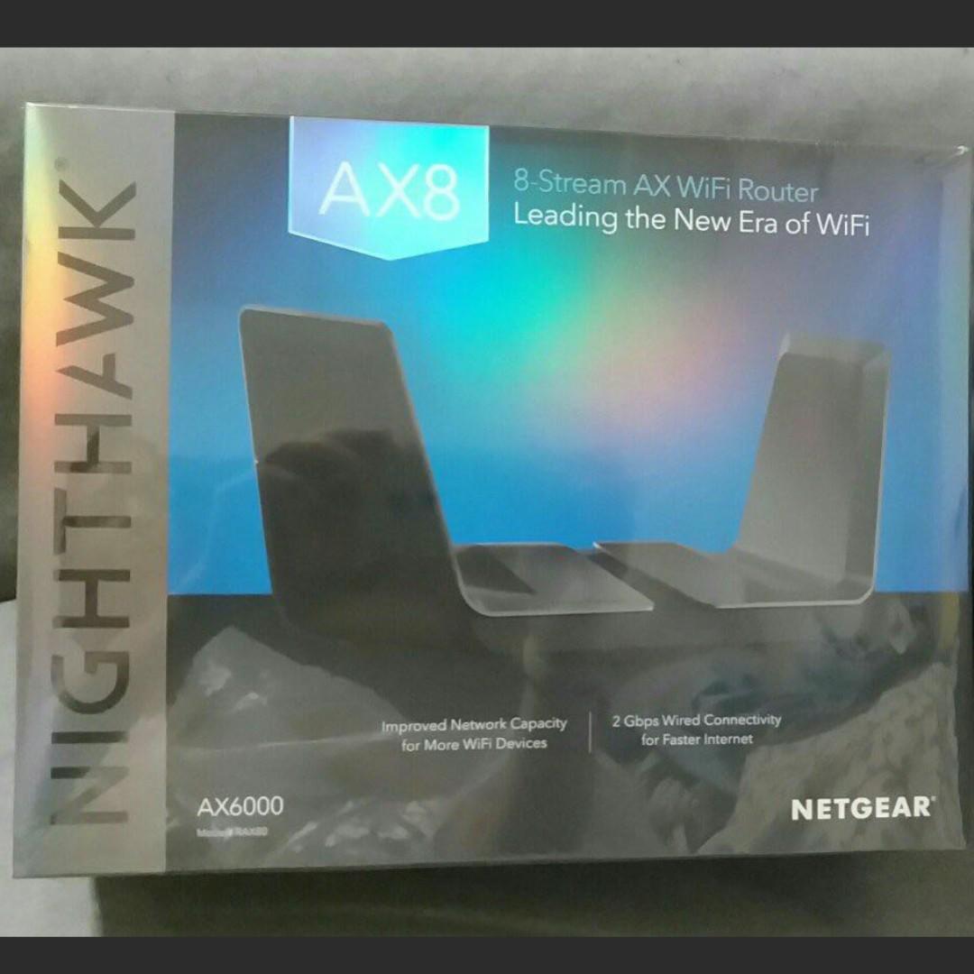 Router NETGEAR Nighthawk RAX80 - AX8 雙頻 WiFi 6 智能無線路由器 (AX6000), 電腦＆科技 ...