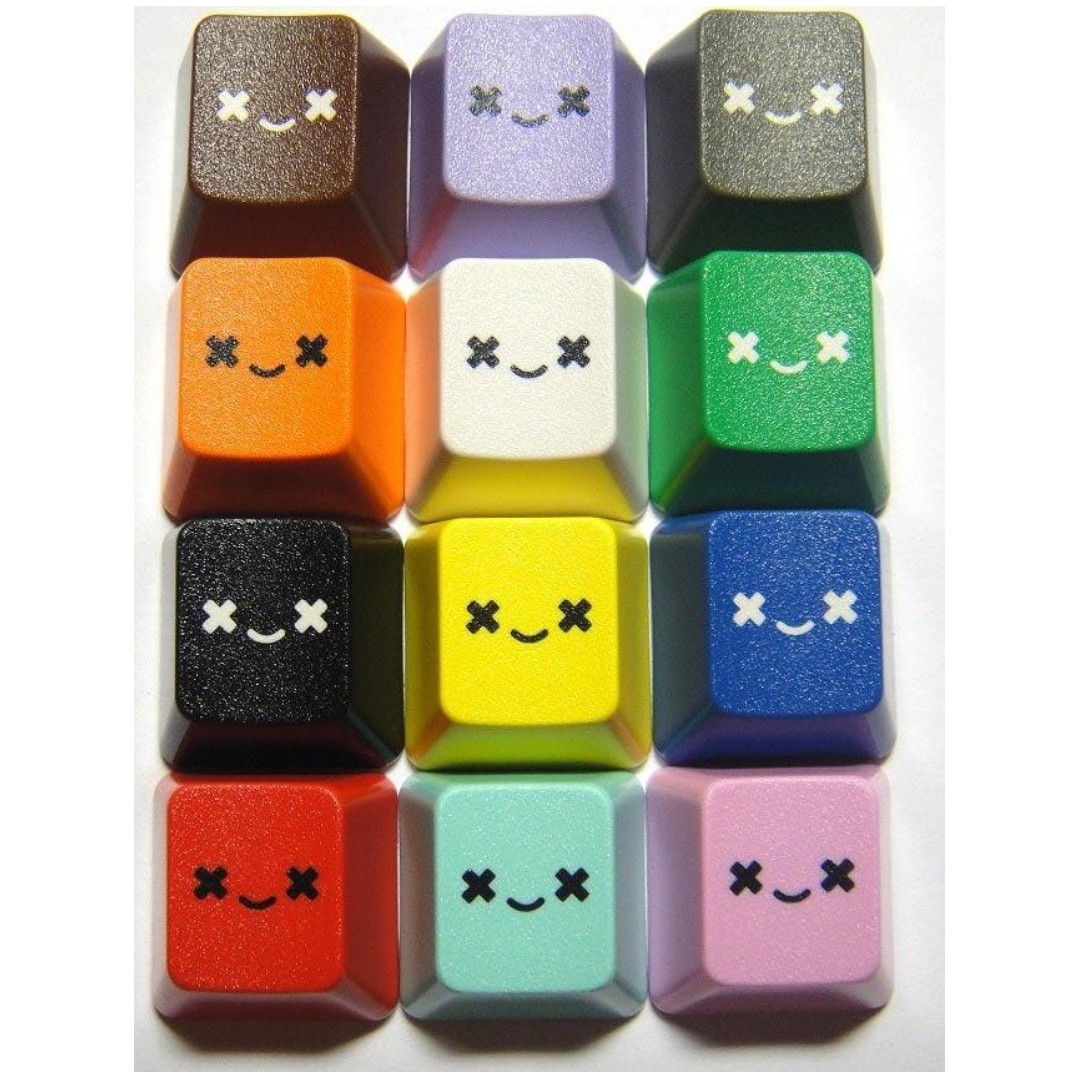 *Left Yellow and Green* Smiley Face Keycaps (Novelties), Computers ...