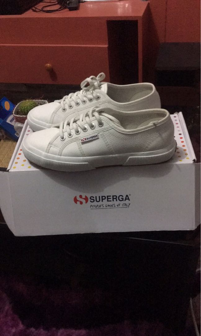 Superga Leather Shoes *used once*, Women's Fashion, Footwear, Sneakers ...