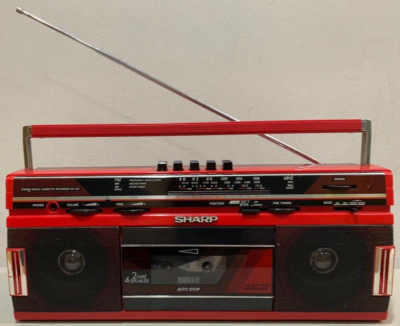Vintage 1986 SHARP Cassette radio Boombox, Electronics, Audio on Carousell