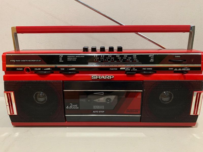 Vintage 1986 SHARP Cassette radio Boombox, Electronics, Audio on Carousell
