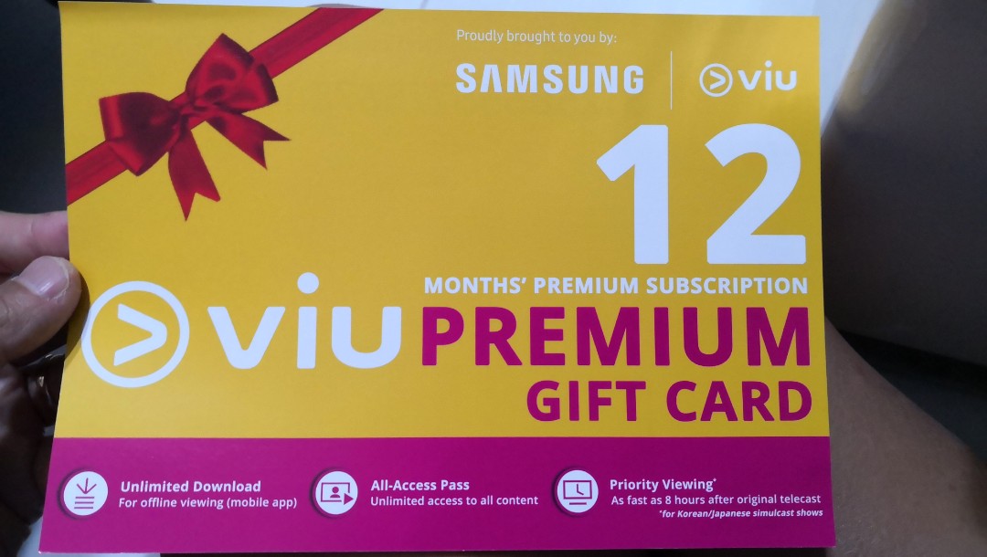 Viu one year subscription., Tickets & Vouchers, Vouchers on Carousell