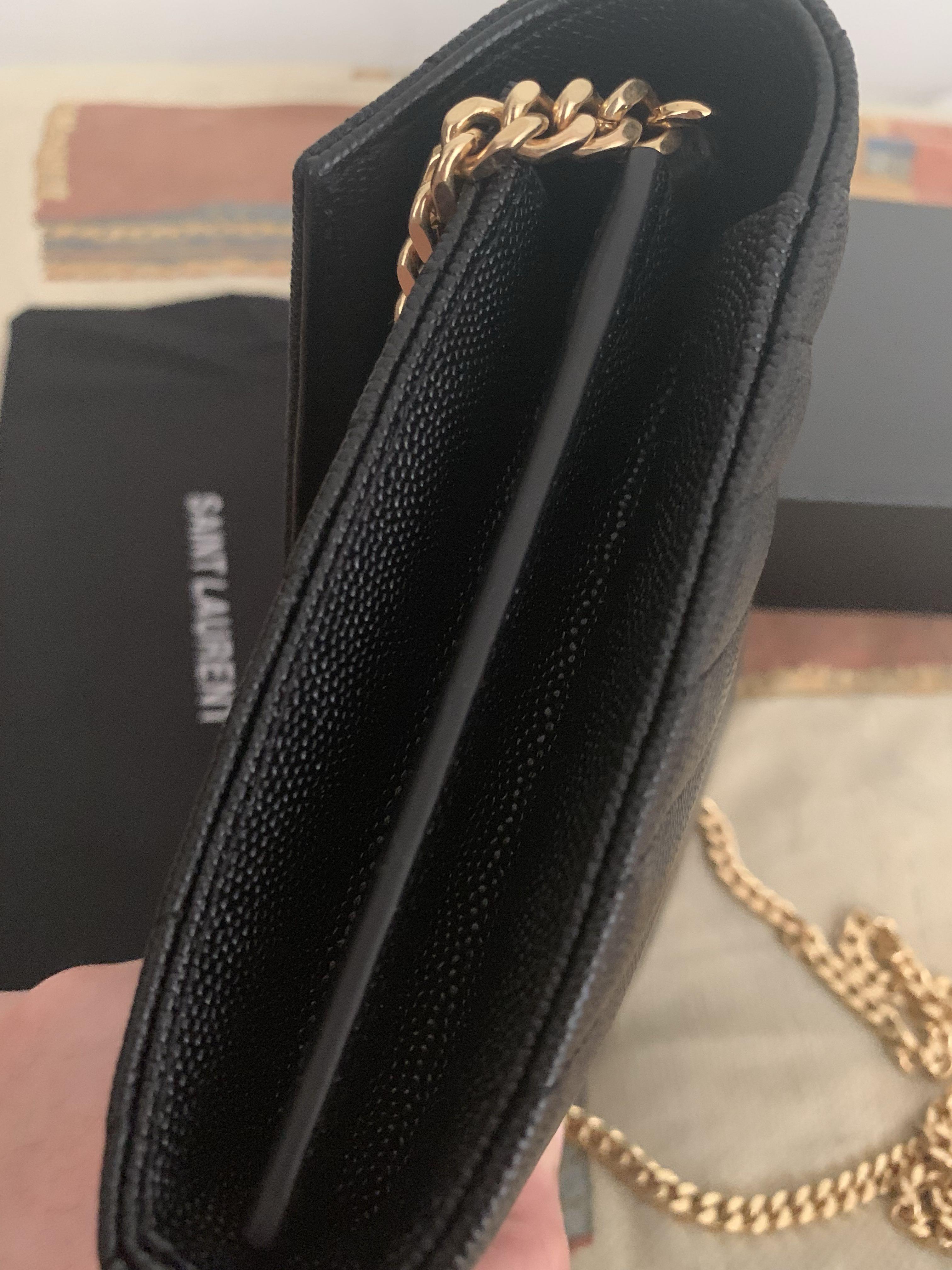 YSL Envelope Wallet on Chain WOC GHW, Luxury, Bags & Wallets on Carousell