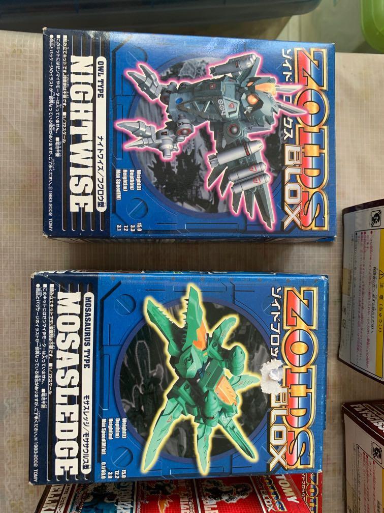 Zoids blox tomy 2002 nightwise diploguns flyscissors mosasledge ...