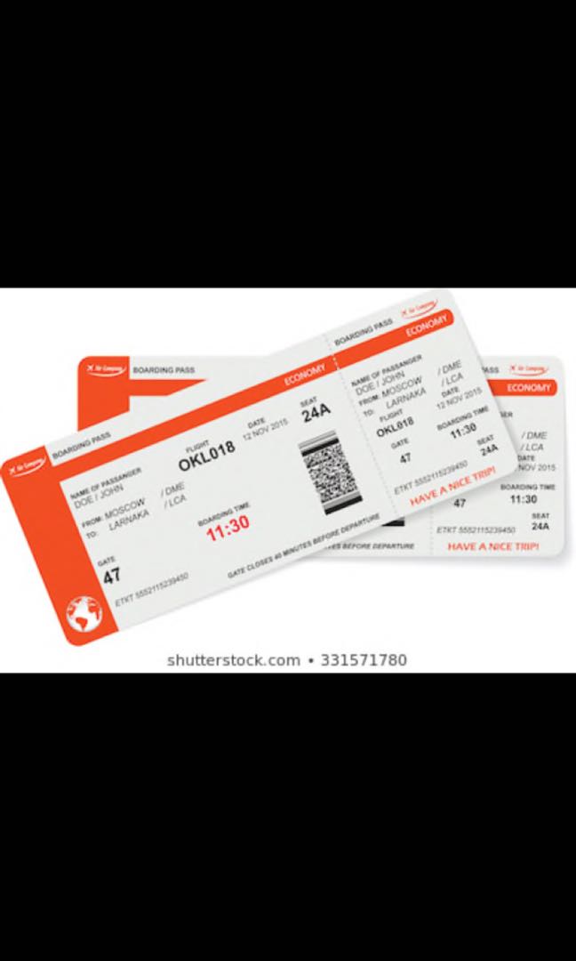 2x Jetstar Taiwan/Taipei Ticket, Everything Else on Carousell