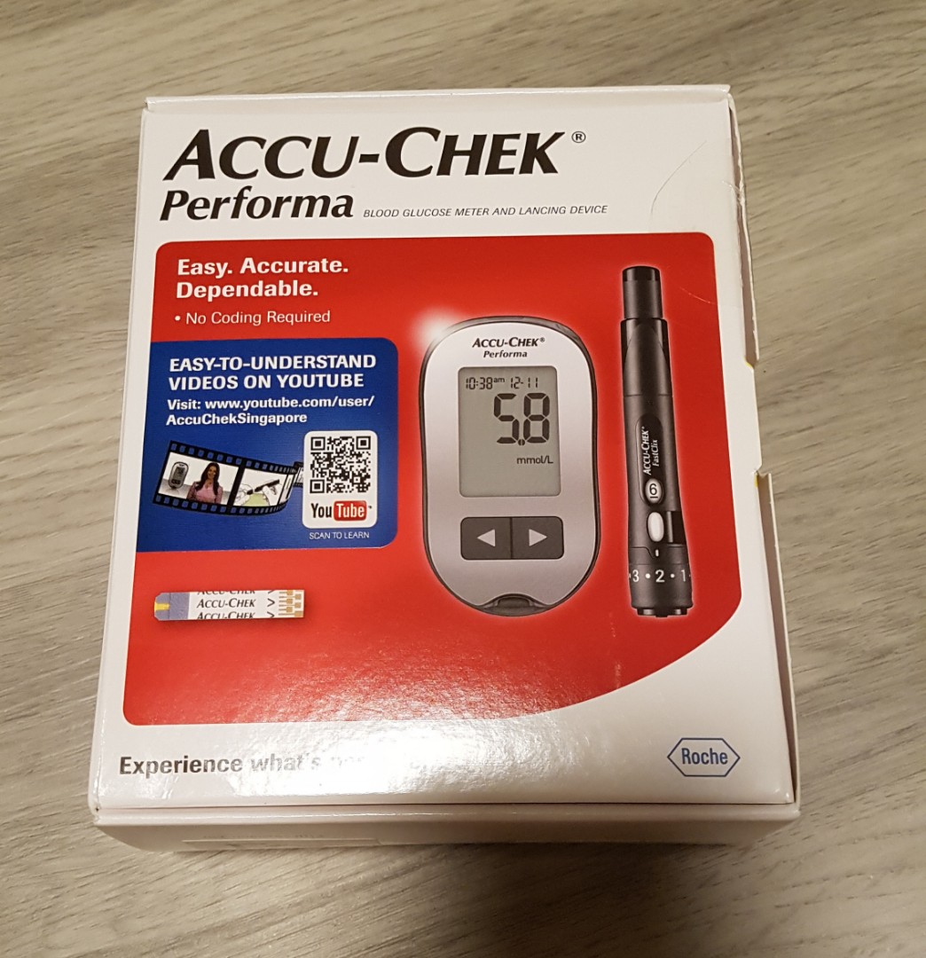 ACCU-CHEK Performa Blood Glucose Meter &Lancing Device, Health ...